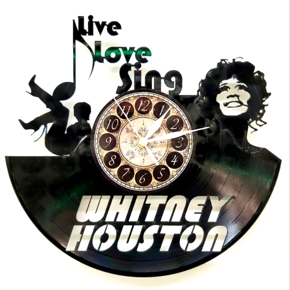 Handmade | Wall Decor | Whitney Houston Vinyl Record Clock | Poshmark
